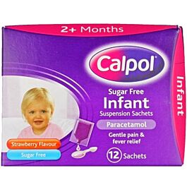 CALPOL Â® Infant Suspension sachets sugar free 12 x 5ml